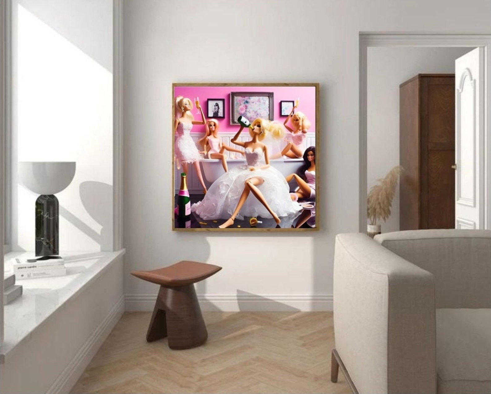 BARBIE ART PRINT Barbie in the Bath, Retro Poster, Wall Print, Digital Download, Poster, Vintage ...