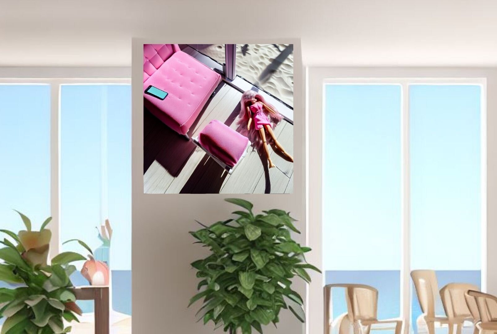 Barbie Ken Print Poster, Funny Barbie Art, Retro Wall Print Digital ...