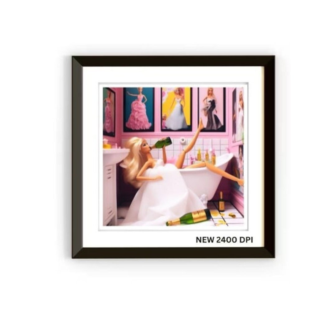 Barbie Art Retro Barbie Poster, Wall Print Digital Download, Preppy ...