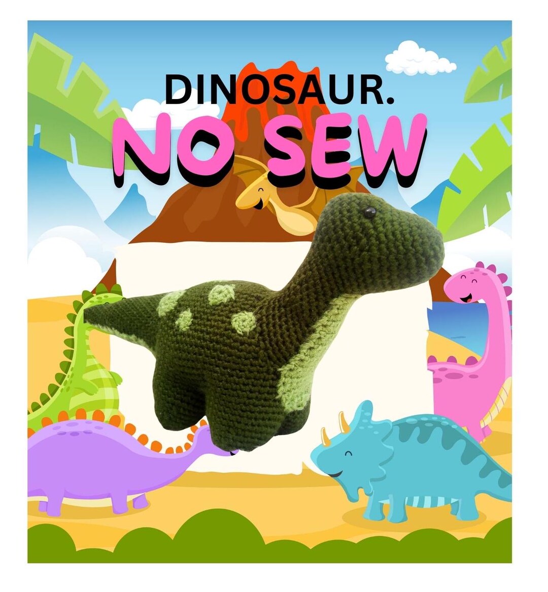 Tyrannosaurus Dinosaur No Sew Crochet Pattern Dinosaur Jurassic World ...
