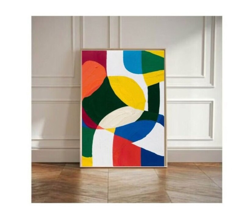 Bright, Vivid and Colorful Abstract Print, Funky Multicolor Abstract ...
