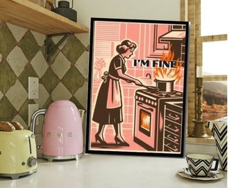 Retro Kitchen Print Delicious Poster Retro Cooking Print Kitchen Wall ...