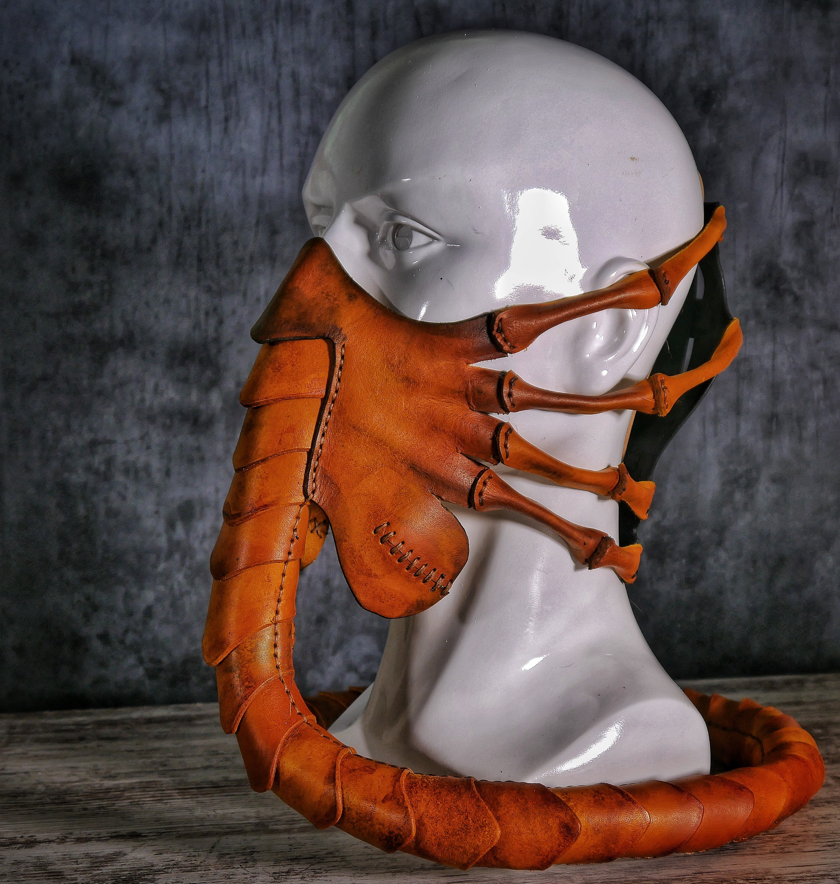 Alien Facehugger Leather Mask Alien Mask Alien Cosplay - Etsy.de