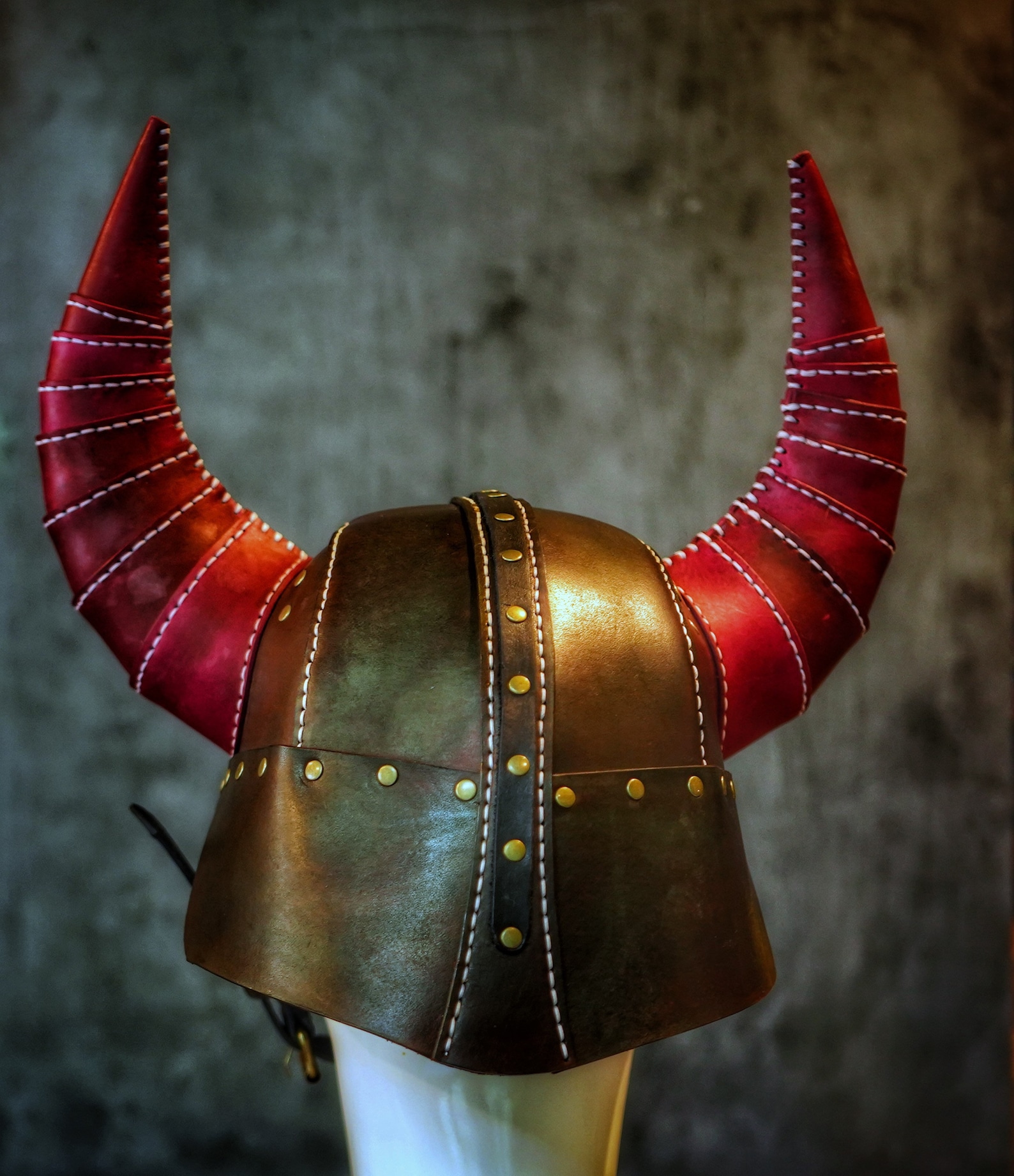 Leather Cosplay Viking Helmet | Viking Costume | Horned Helmet - Etsy