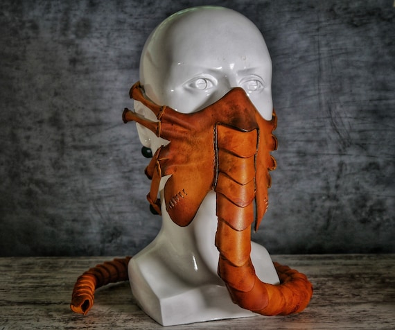 Alien Facehugger Leather Mask Alien Mask Alien Cosplay - Etsy