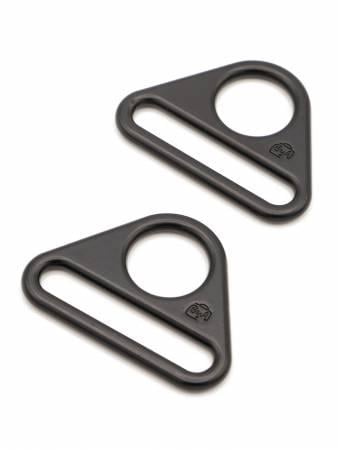 Triangle Ring Flat Black Metal Set of Two - Etsy