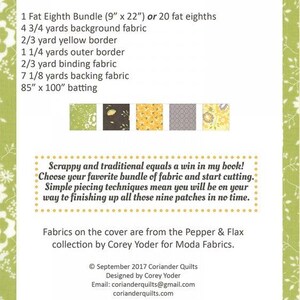 9th & Vine Pattern by Corey Yoder for Coriander Quilts - Etsy