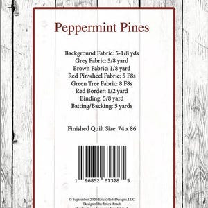 Erica Made Peppermint Pines Quilt Pattern - Etsy