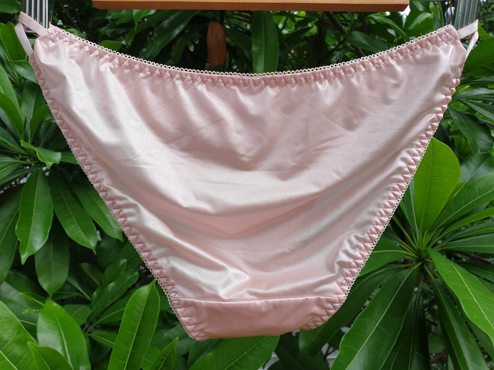 Vintage Silky Satin Panties Shiny Pink Nylon Bikini Sissy Etsy