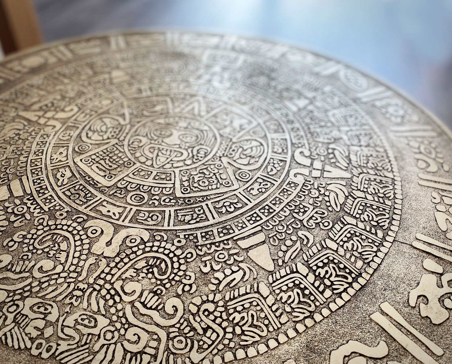 Mayan Empire Calendar Real White Platinum Gold Ancient | Etsy