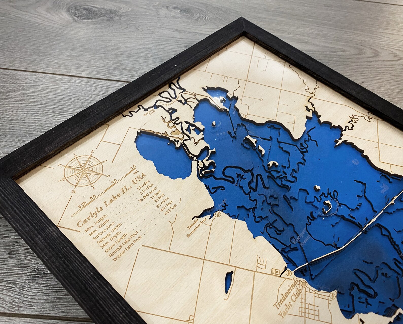 Carlyle Lake 12x 24 or 16x 32 3D | Etsy