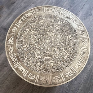 Mayan Empire Calendar Real White Platinum Gold Ancient | Etsy