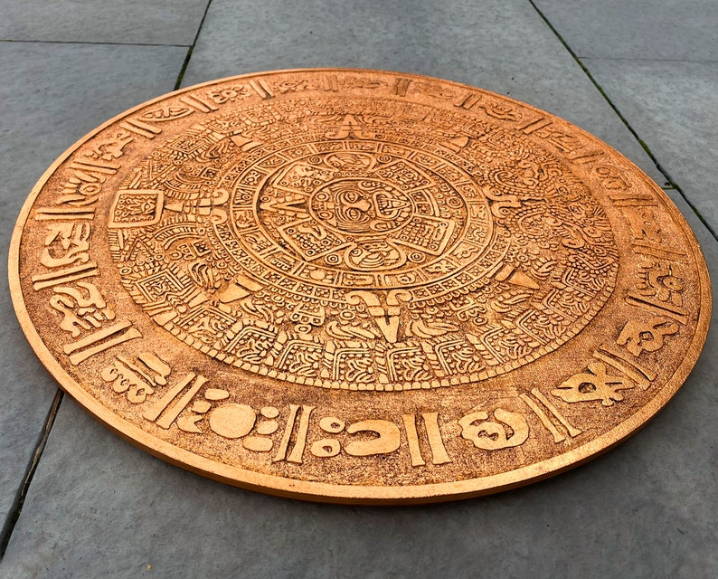 Mayan Empire Calendar Real Copper Ancient Piedra Del Sol - Etsy