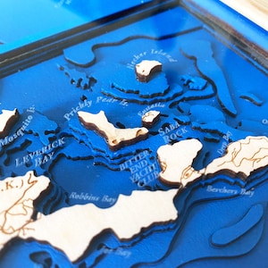 Handcrafted BVI Nautical Chart - British Virgin Islands 3D Wood Map - Etsy