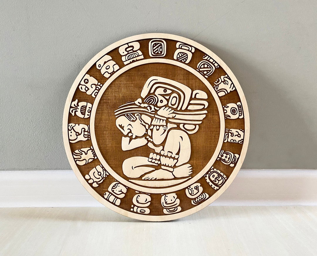 Haab Calendar, Wood / Wall Art 20" or 28" / Aztec Sun / Piedra Del Sol ...