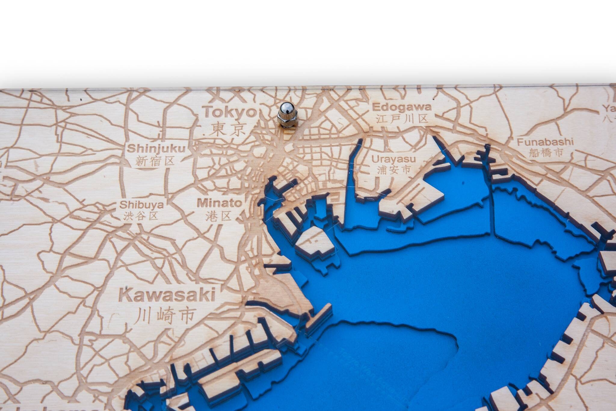 Tokyo Bay 東京湾 16x 16 3D Bathymetry-topographic / | Etsy