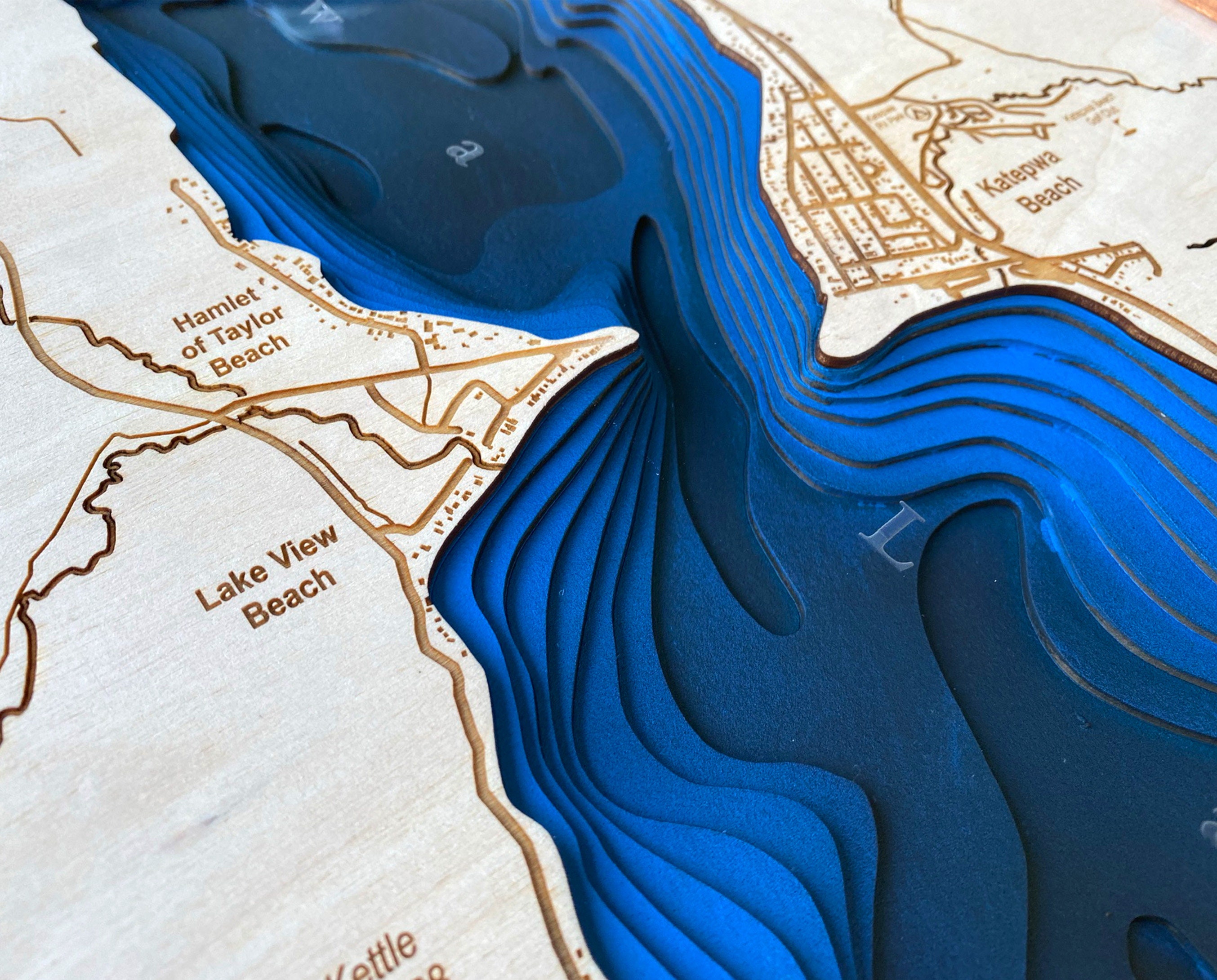 Katepwa Lake 3D Map 16x32 Inch 3D | Etsy