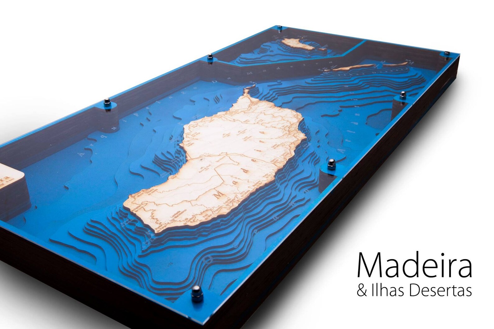 Madeira & Desertas Islands 12x 24 or 16x 32, 3D Bathymetry-topographic ...