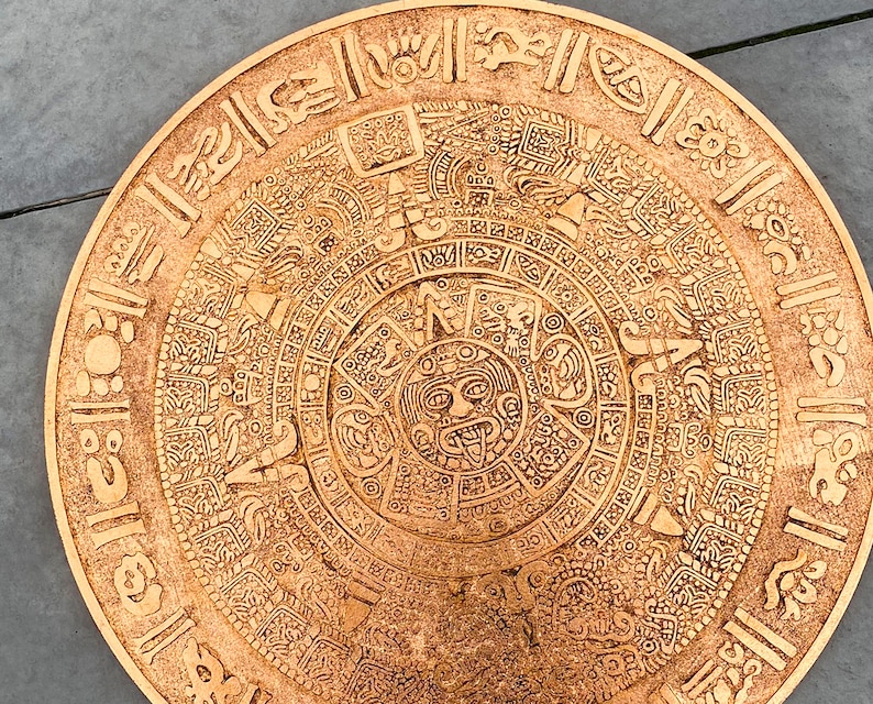 Mayan Empire Calendar Real Copper Ancient Piedra Del Sol - Etsy