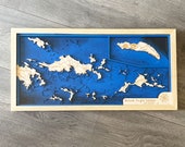 British Virgin Islands BVI Wooden Map Engraved Bathymetry - Etsy