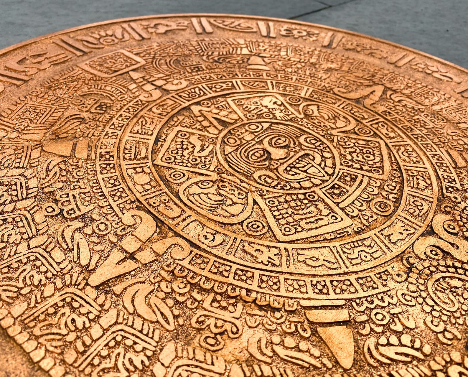 Mayan Empire Calendar Real Copper Ancient Piedra Del Sol - Etsy