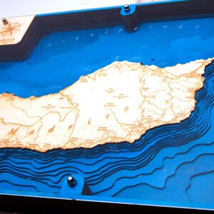 Madeira & Desertas Islands 12"x 24" or 16"x 32", 3D Bathymetry ...