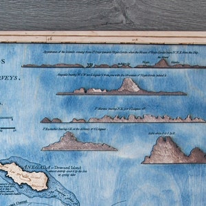 Virgin Islands (BVI) Vintage Wooden Map 24"x 31" / 1775 Year ...