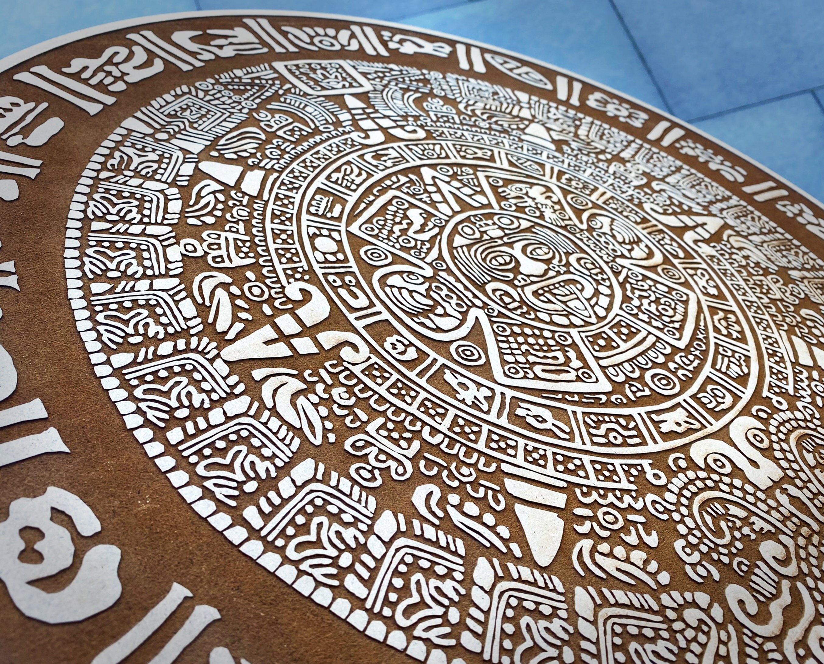 Ethnic Mayan Empire MDF Calendar Laser Cut Engraved Piedra | Etsy
