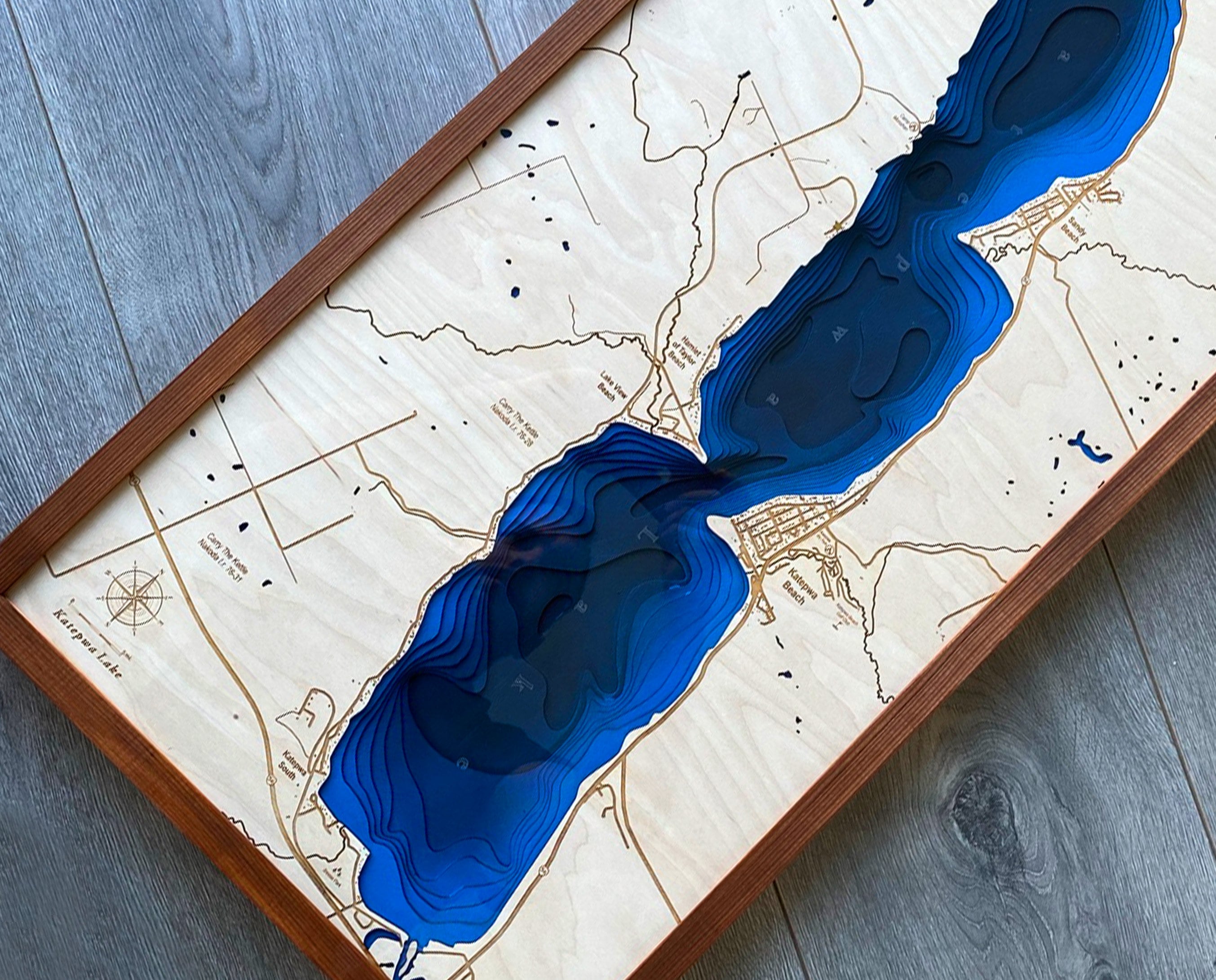 Katepwa Lake 3D Map 16x32 Inch 3D | Etsy