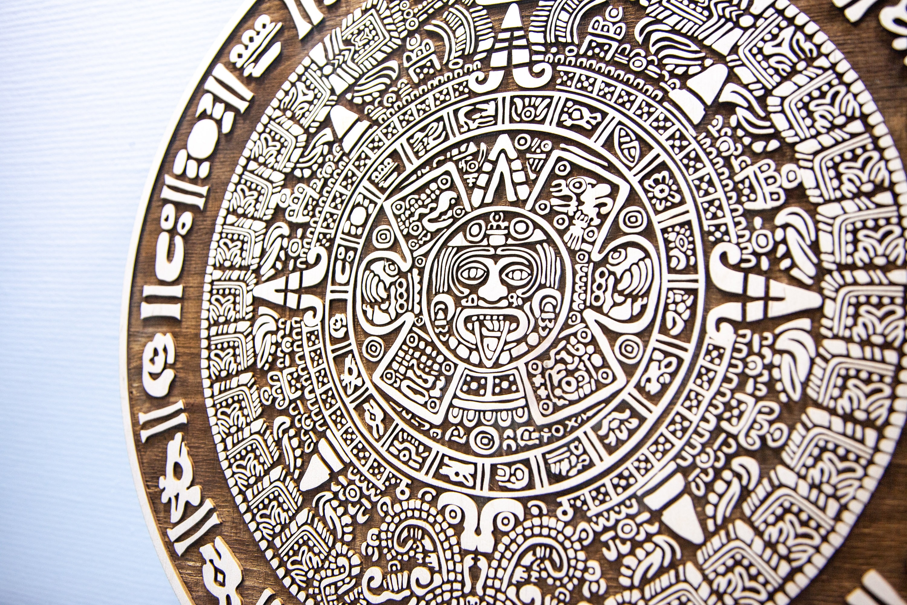 Ethnic Mayan Empire Wooden Calendar Laser Cut Engraved | Etsy