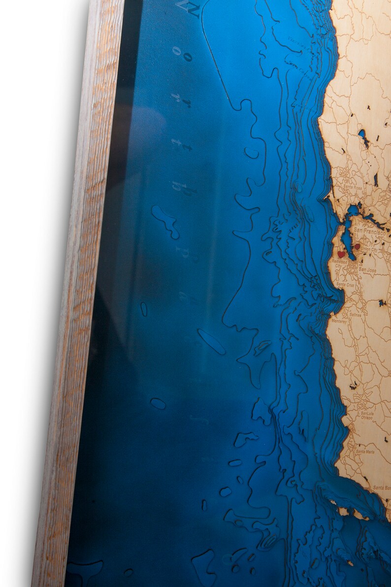 California 20x 32 3D bathymetry-topographic / | Etsy