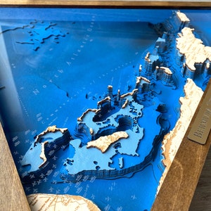 Bermuda Triangle 3D Wood Map, Sea Art - Etsy