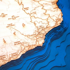 Madeira & Desertas Islands 12"x 24" or 16"x 32", 3D Bathymetry ...