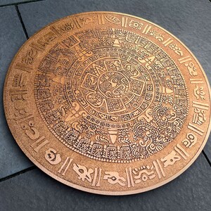 Mayan Empire Calendar | Real Copper - Ancient Piedra Del Sol Aztec Sun ...