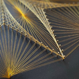 Gold Mandala String Art Hand Made Wall Art Wall Decor Home Decor Yoga ...