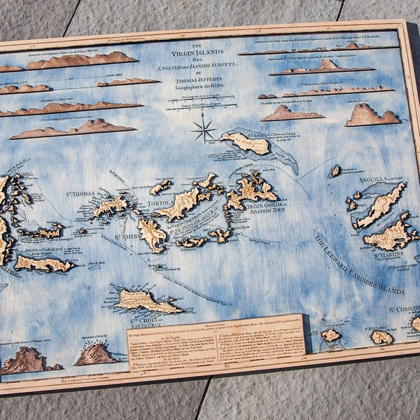 Virgin Islands Map - Etsy