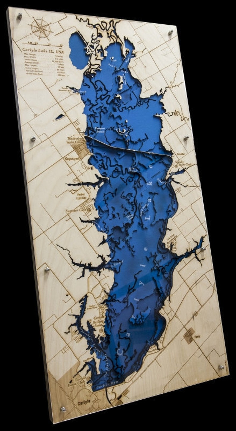 Carlyle Lake 12x 24 or 16x 32 3D | Etsy