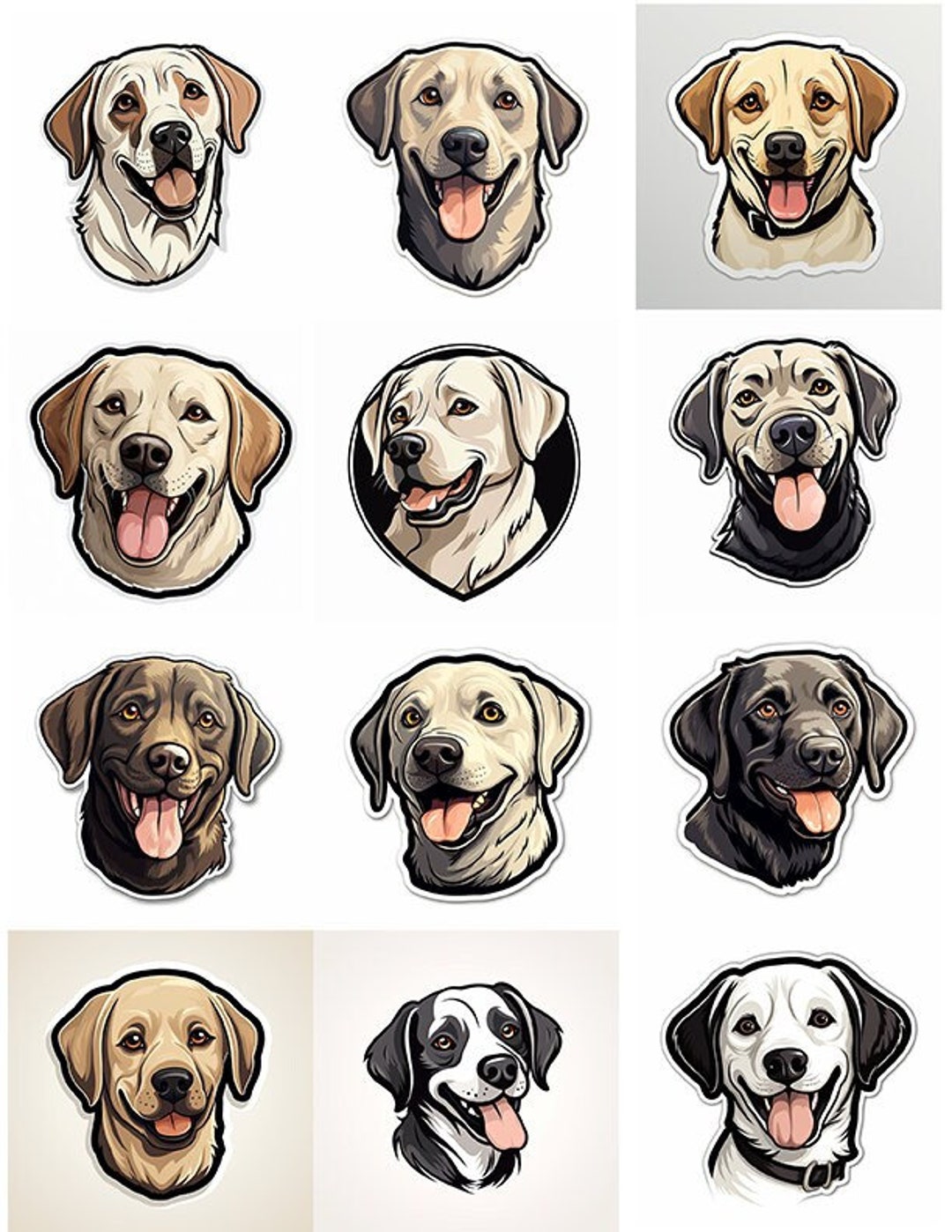 Labrador Retriever Stickers - Digital Download - Etsy