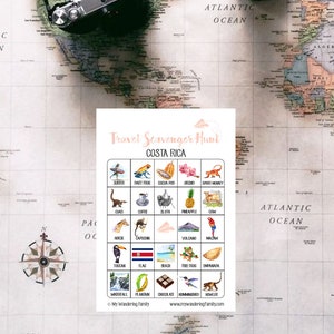 Costa Rica Scavenger Hunt Game PRINTABLE Instant Download. Game for ...