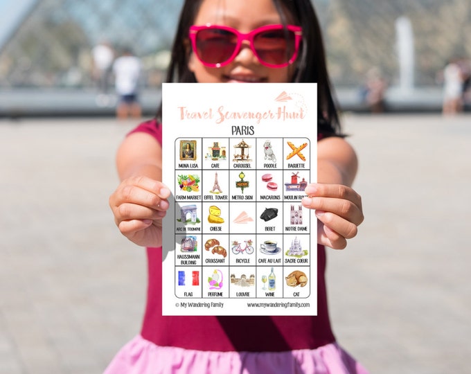 Paris Scavenger Hunt Game PRINTABLE Instant Download. Game for Kids and ...