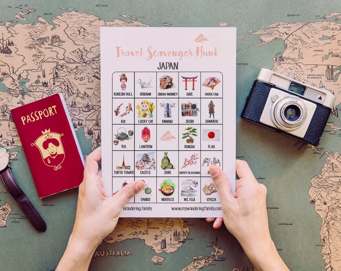 Japan Scavenger Hunt Game - PRINTABLE - Instant Download. Game for Kids ...