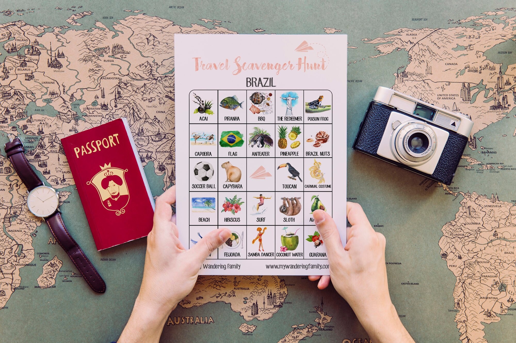 Brazil Scavenger Hunt Game PRINTABLE Instant Download. - Etsy