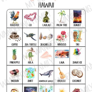 Hawaii Scavenger Hunt Game PRINTABLE Instant Download. Game for Kids ...