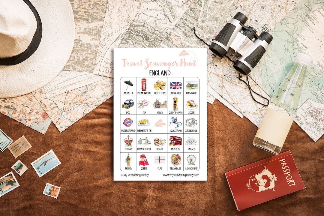 England Scavenger Hunt PRINTABLE Instant Download. Game for Kids and ...