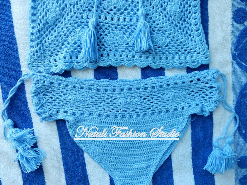 Crochet Bikini Bottom Size S, Boho Bikini, Crochet Swimsuit, Crochet ...