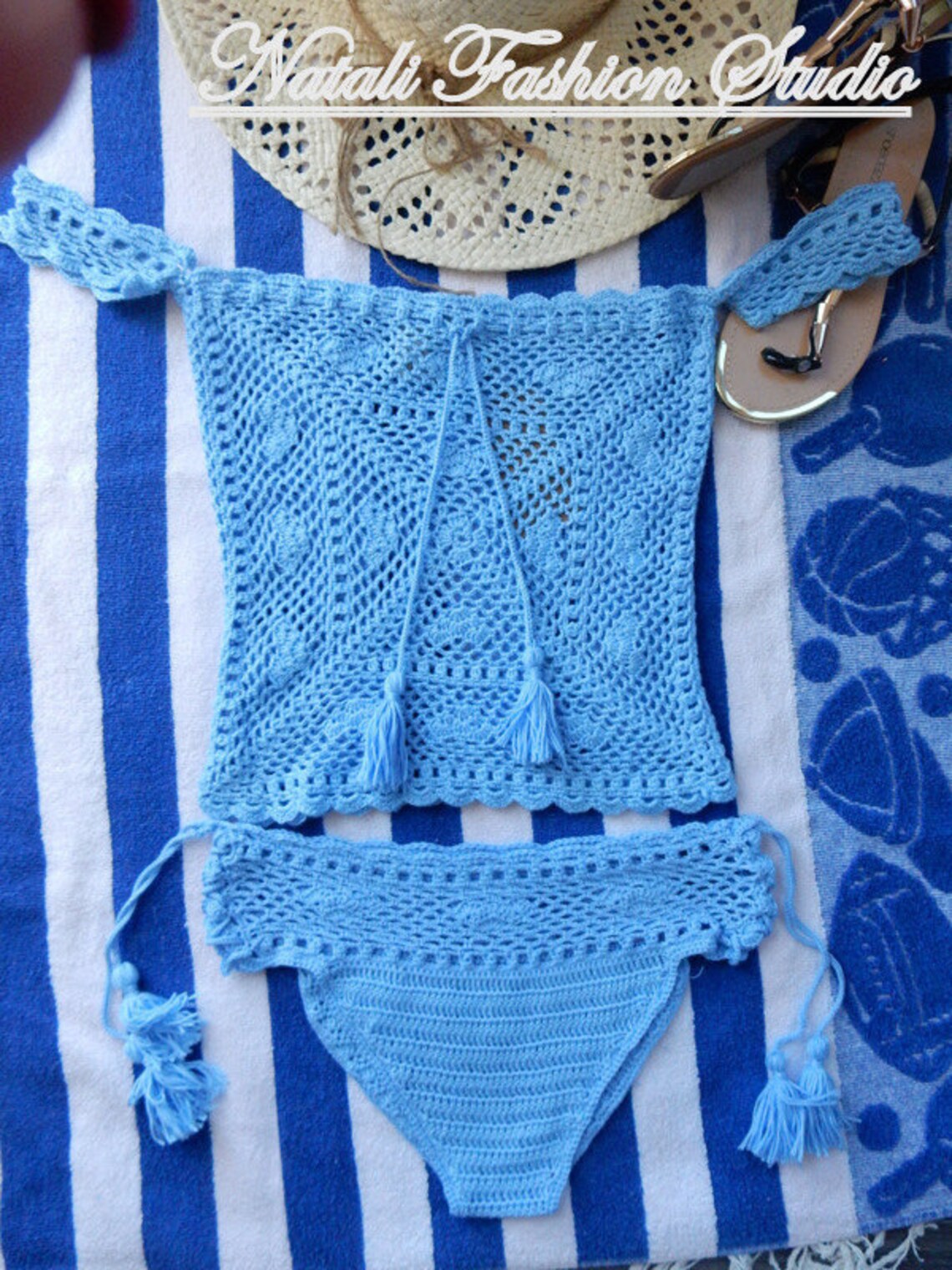 Crochet Bikini Bottom Size S, Boho Bikini, Crochet Swimsuit, Crochet ...