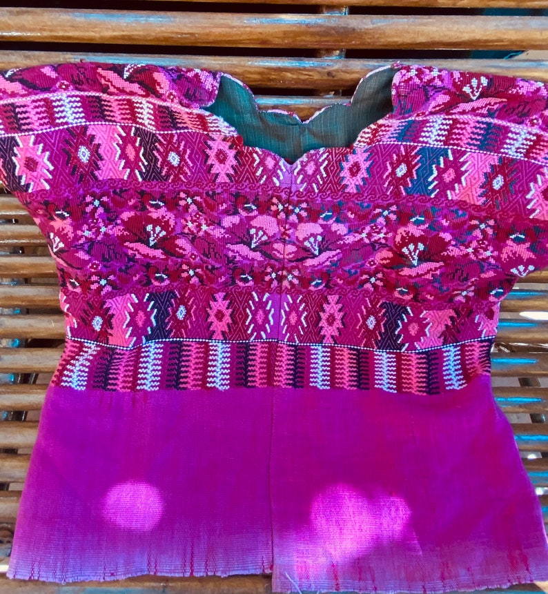 Vintage Huipil From Coban Amazing Magenta Color Designs of | Etsy