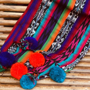 Sale Rebozo or Shawl Ikat With Pompons , Available in 2 Different Color ...