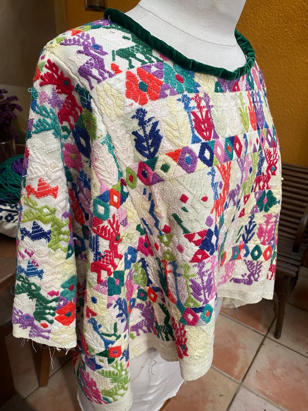 Vintage Huipil From Tactic Beautiful Geometric Designs Depicting ...