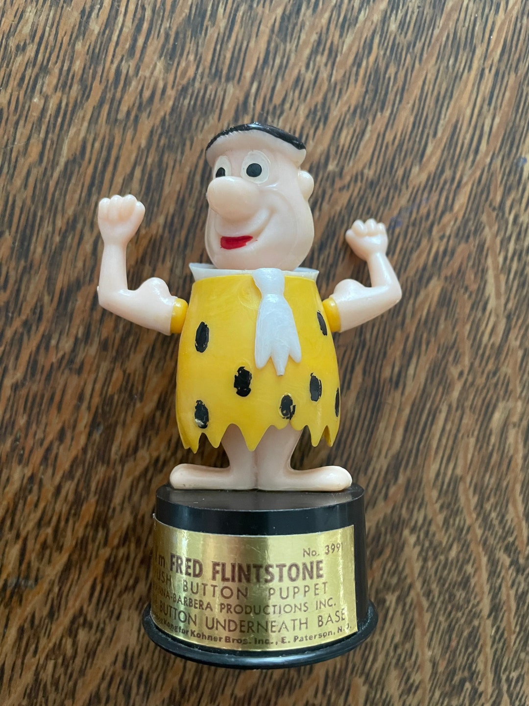 Fred Flintstone, Vintage Toy, Push Button Puppet #3991 - Etsy